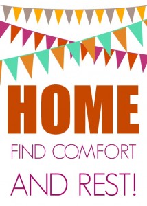 "Home" Free Printable - 700 N COTTAGE