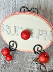 DIY Rudolph Word Sign