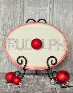 DIY Rudolph Word Sign